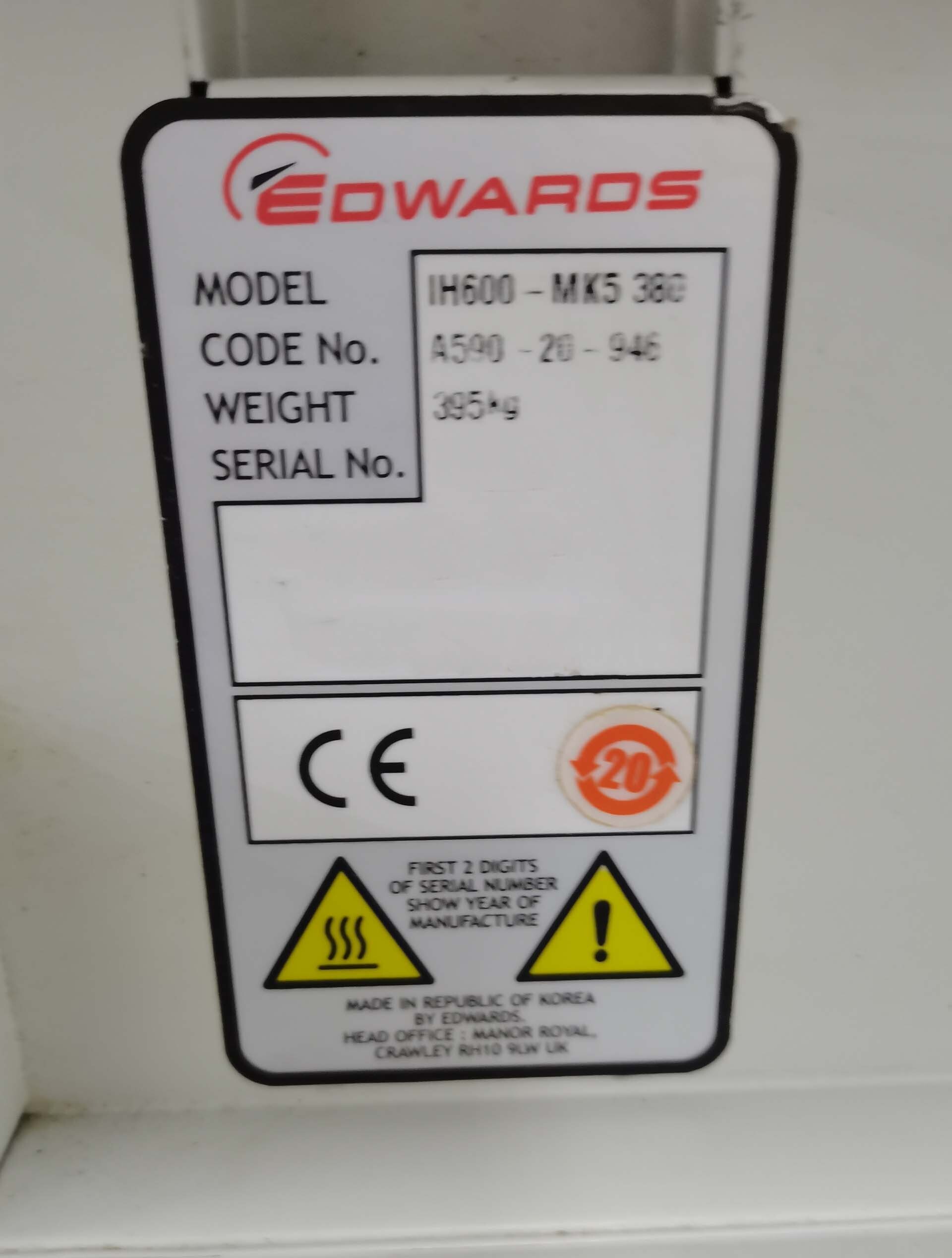EDWARDS iH600 MK5 Pump used for sale price #293643018 > buy from CAE