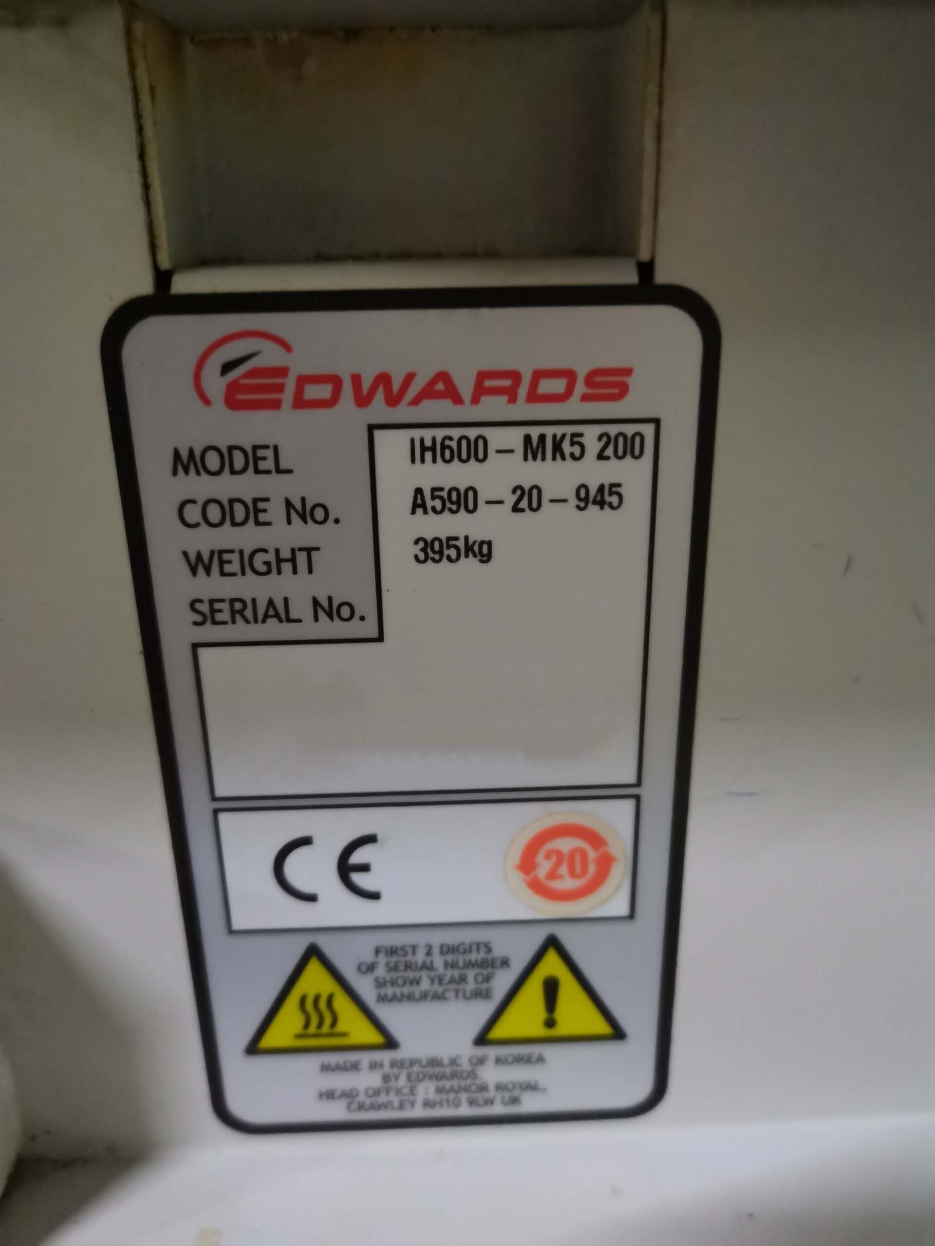 EDWARDS iH600 MK5 Pump used for sale price #293643018 > buy from CAE