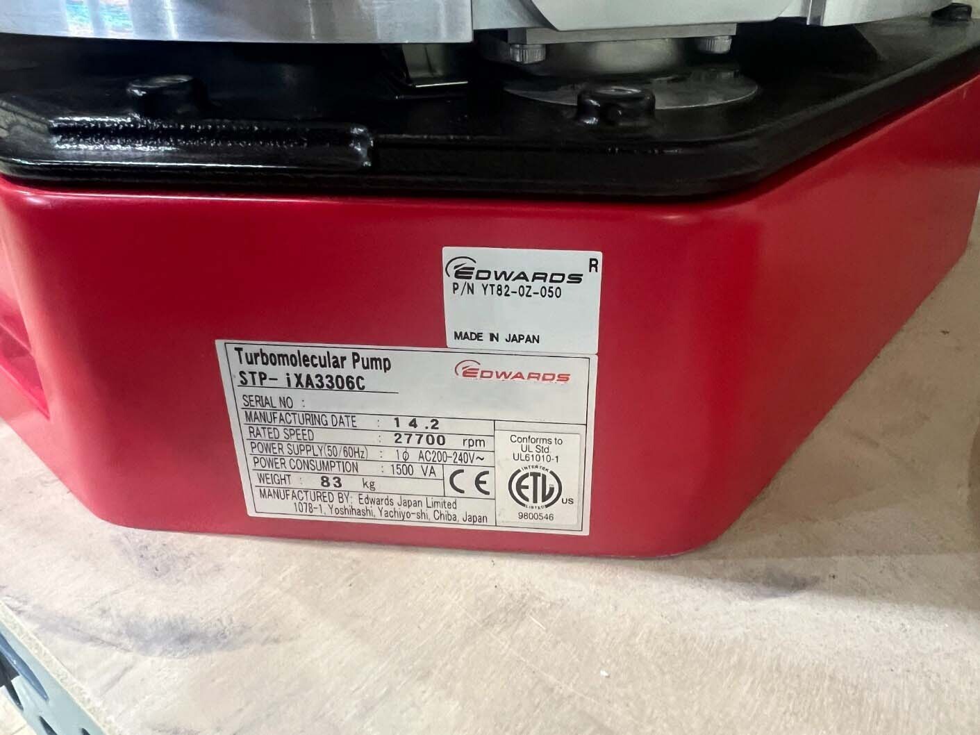 EDWARDS STP-iXA3306CV パンプ はセール価格 #293805711, 2014 で使用されています > CAE から購入