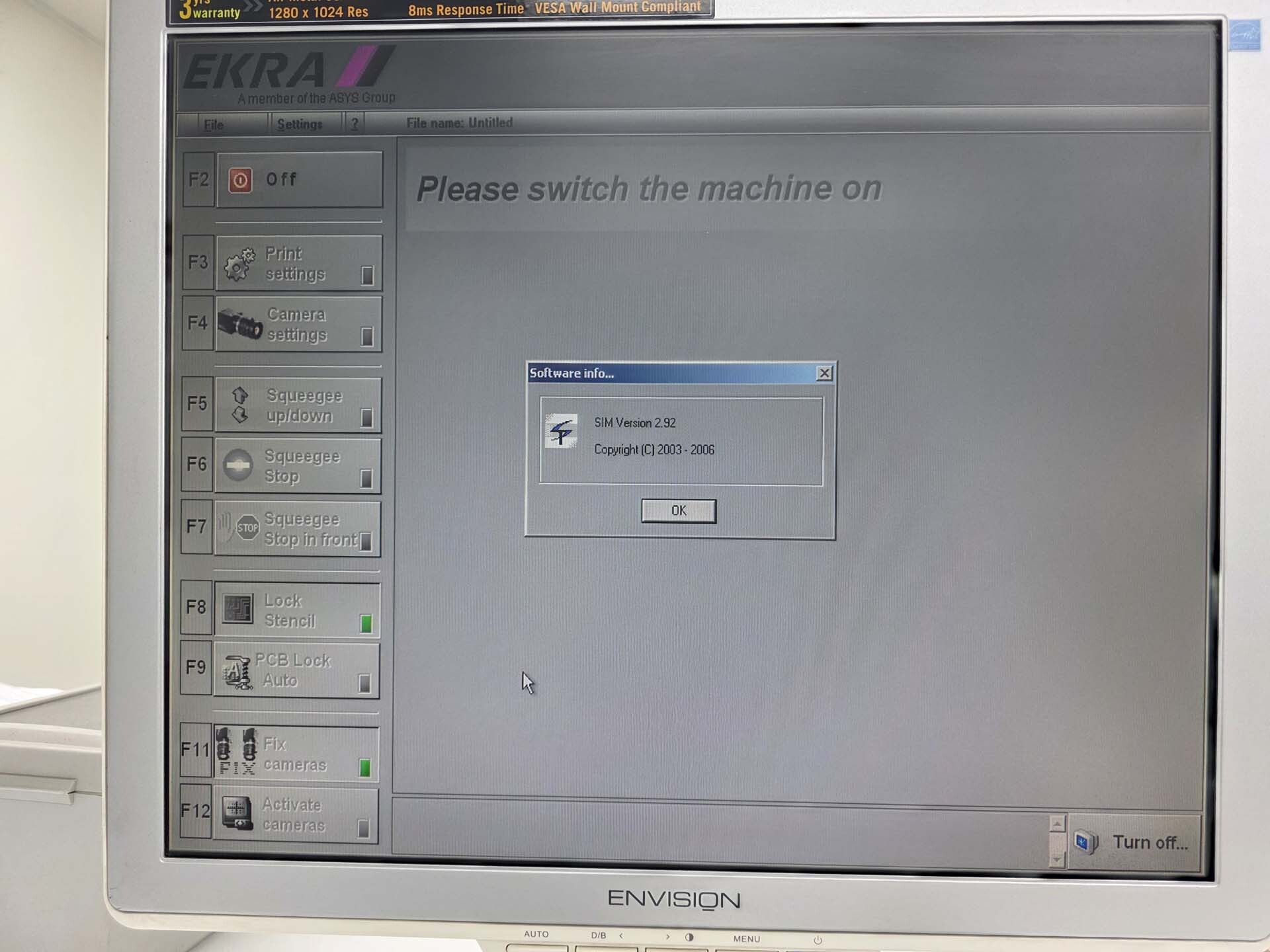 EKRA X1-SL Printer used for sale price #293775565, 2006 > buy from CAE