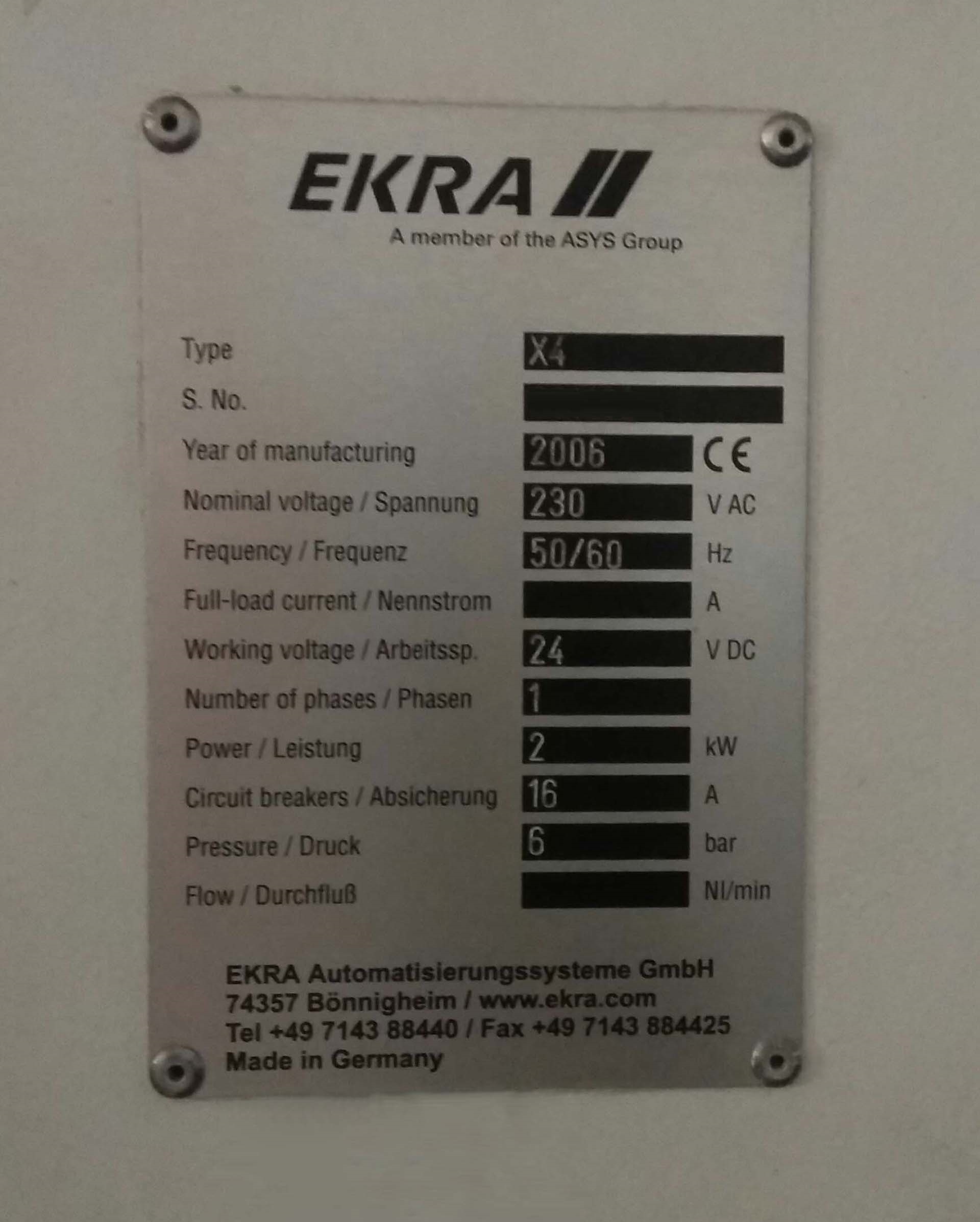 EKRA X4 Printer Used for sale price #9233317, 2006 > buy from CAE