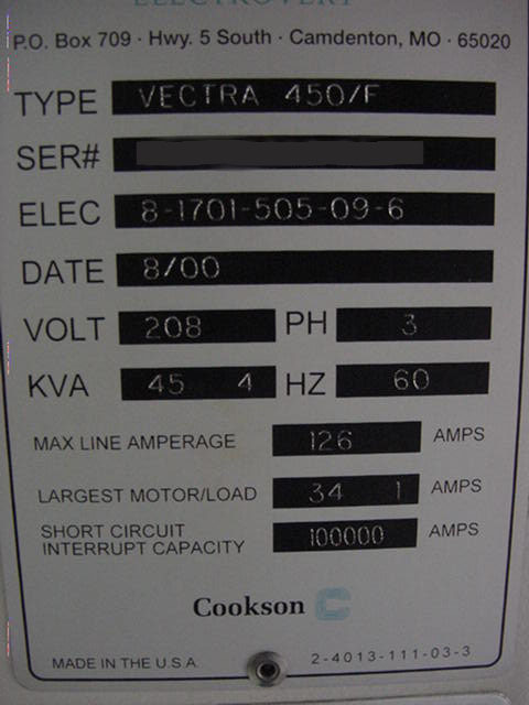 ELECTROVERT / SPEEDLINE Vectra 450F Reflow Oven used for sale price ...