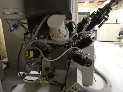 FEI Focused Ion Beam Scanning Electron Microscope (FIB-SEM) SEM used ...