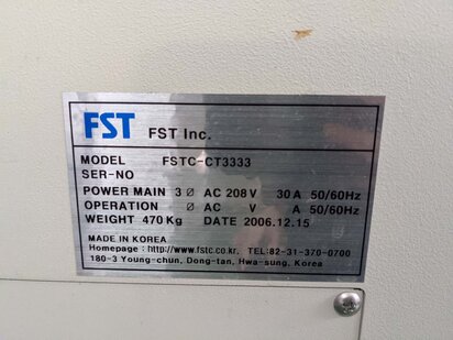 FST FSTC-CT3333 칠러 판매 가격 #9411496, 2006에 사용됨 > CAE에서 구매