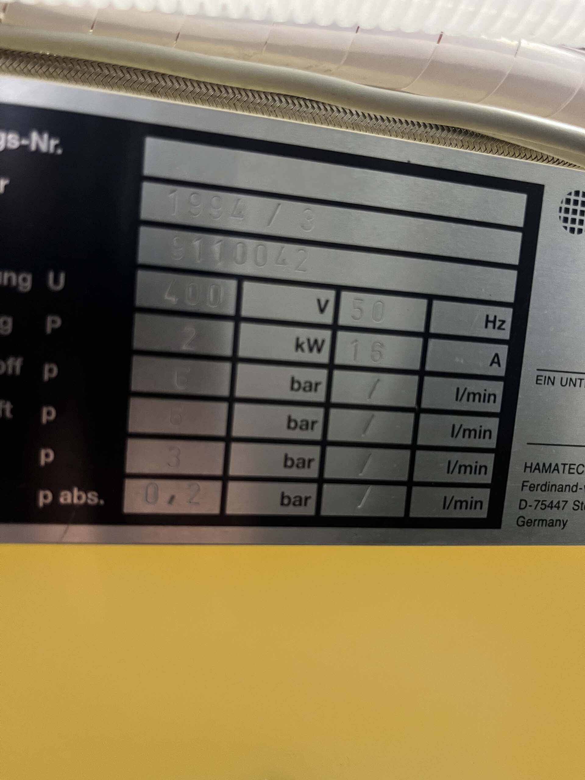 HAMATECH 9110042 Scrubber used for sale price #293625345, 1994 > buy ...