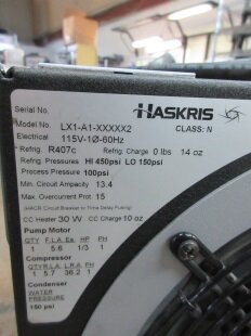 HASKRIS LX1-A1-XXXXX2 Chiller used for sale price #9204228 > buy from CAE