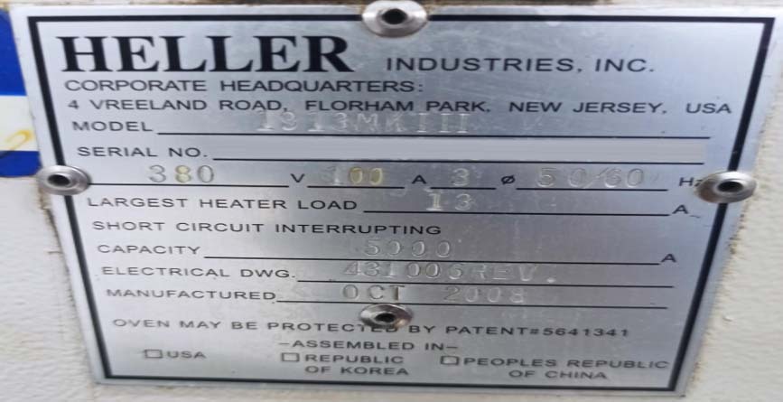HELLER 1913 MK III Reflow Oven used for sale price #293792638, 2008 ...