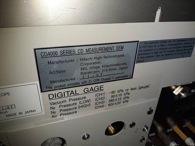 HITACHI CG 4000 SEM 사용됨 판매용 가격 #9312041, > 구매 로부터 CAE