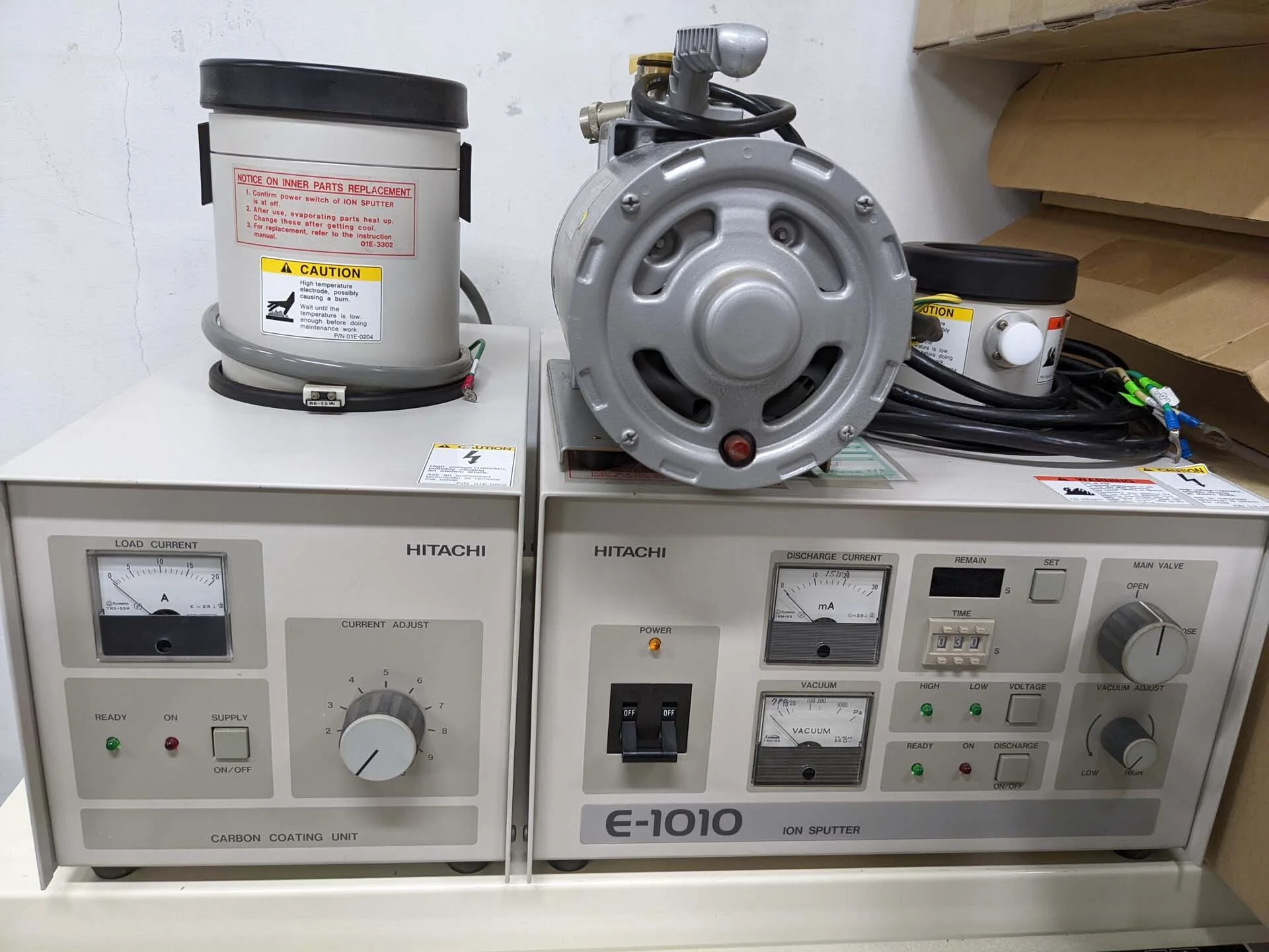 HITACHI E-1010 스퍼터링 시스템 판매 가격 #9379359에 사용됨 > CAE에서 구매