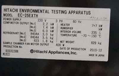 HITACHI EC-25EXTH 室 用于销售价格 #293642833, 2010 > 从 CAE 购买