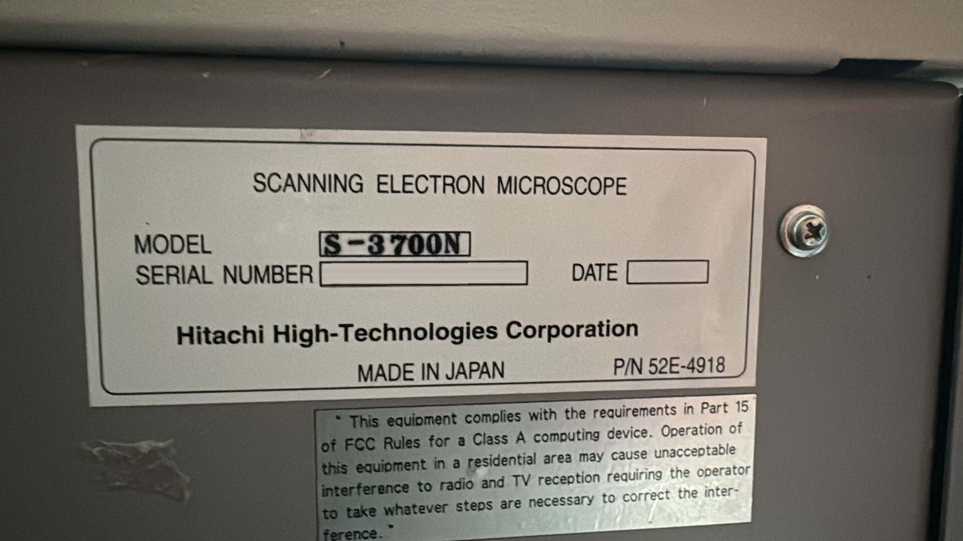 HITACHI S-3700N SEM used for sale price #293778349 > buy from CAE