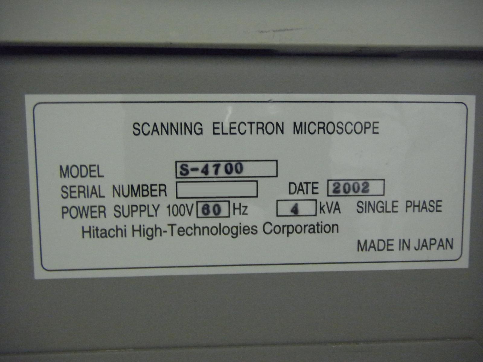 HITACHI S-4700 SEM 用于销售价格 #9081075, 2002 > 从 CAE 购买