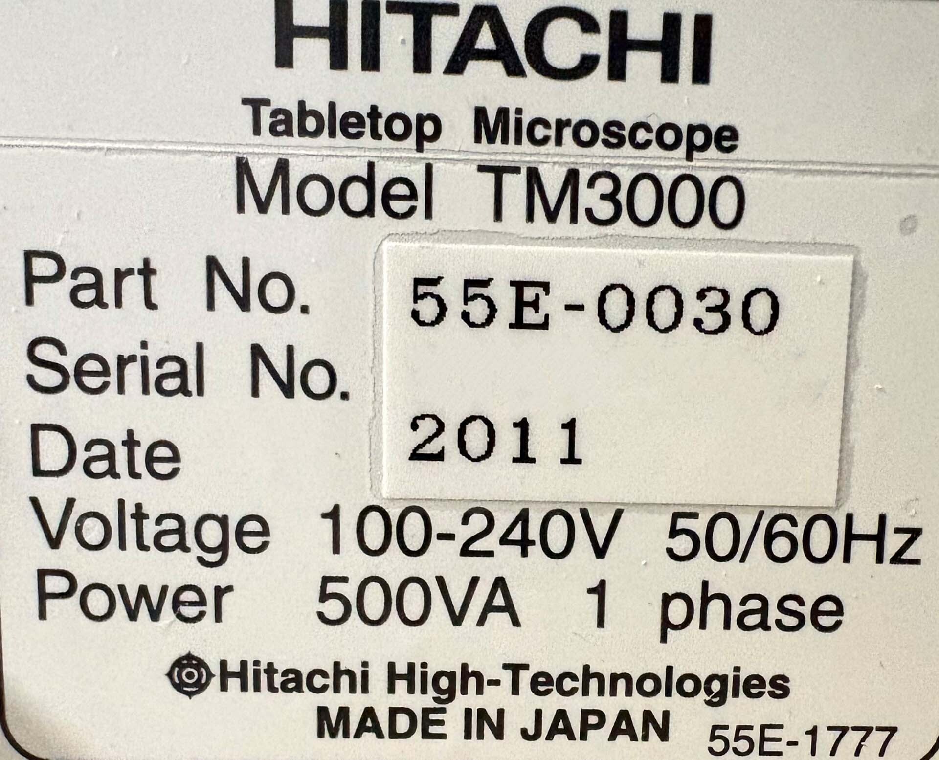 HITACHI TM-3000 SEM used for sale price #293775942, 2011 > buy from CAE