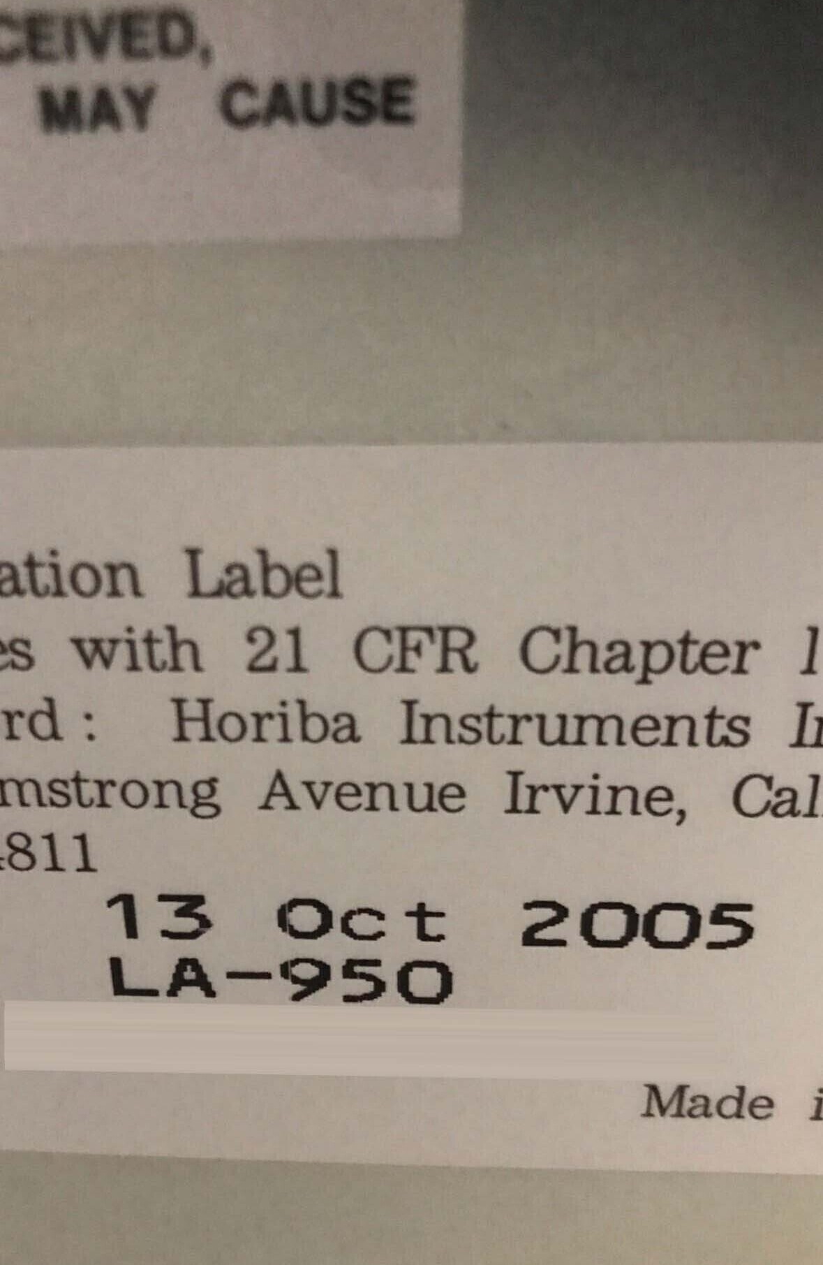 HORIBA LA-950 Spectrometer used for sale price #293799994, 2005 > buy ...