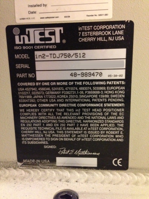 INTEST in2-TDJ750/512 Final Testing Equipment used for sale price ...