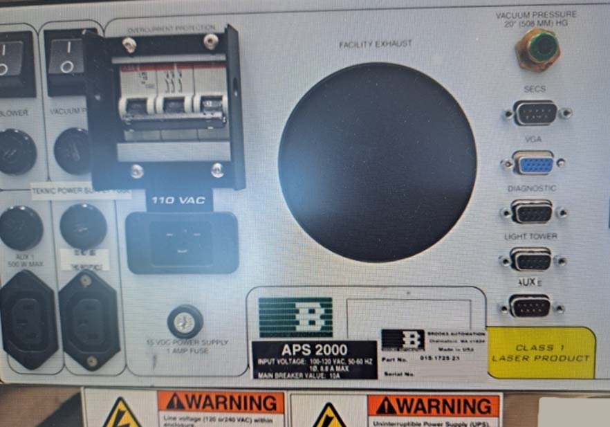 IRVINE OPTICAL / BROOKS AUTOMATION APS 2000 웨이퍼 핸들러 판매 가격 #293746473에 ...