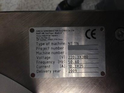 ISMECA NT 116 Handler Used for sale price #9050159, > buy from CAE