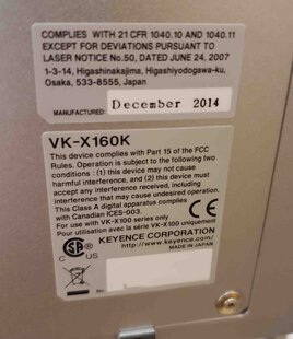 KEYENCE VK-X100 Microscope used for sale price #293592484, 2014 > buy ...