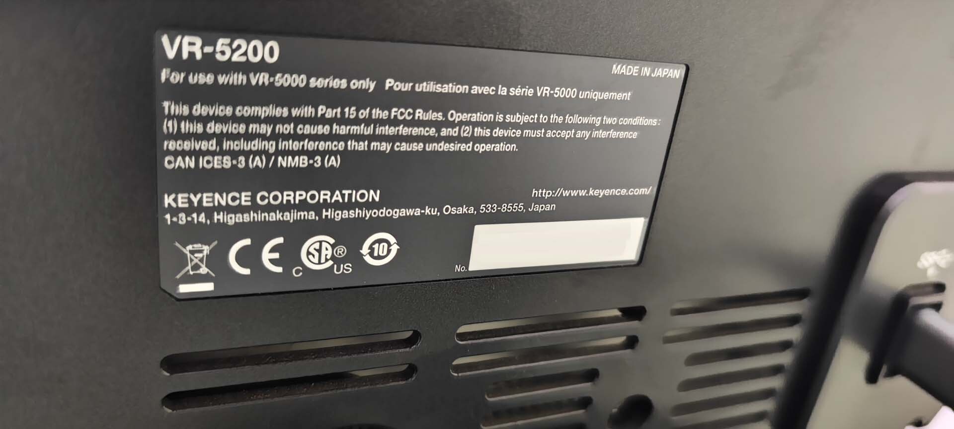 KEYENCE VR-5200 현미경 판매 가격 #293759585, 2021에 사용됨 > CAE에서 구매