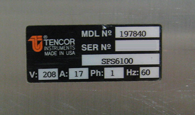 KLA / TENCOR 6100 SURFSCAN 웨이퍼 테스터 판매 가격 #9011422에 사용됨 > CAE에서 구매