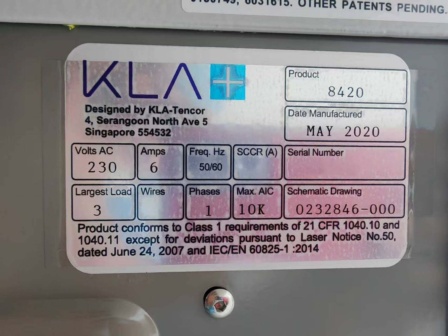 KLA / TENCOR Candela 8420 晶圆测试仪 用于销售价格 #293759194, 2020 > 从 CAE 购买