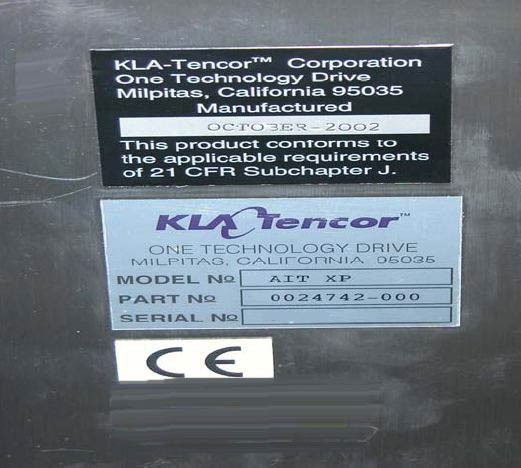 KLA / TENCOR AIT XP ウェハ検査装置・計測機器 はセール価格 #163653 で使用されています > CAE から購入
