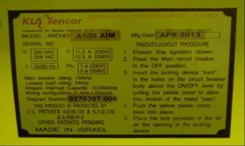 KLA / TENCOR Archer 500 used for sale price #293610056, 2013 > buy from CAE