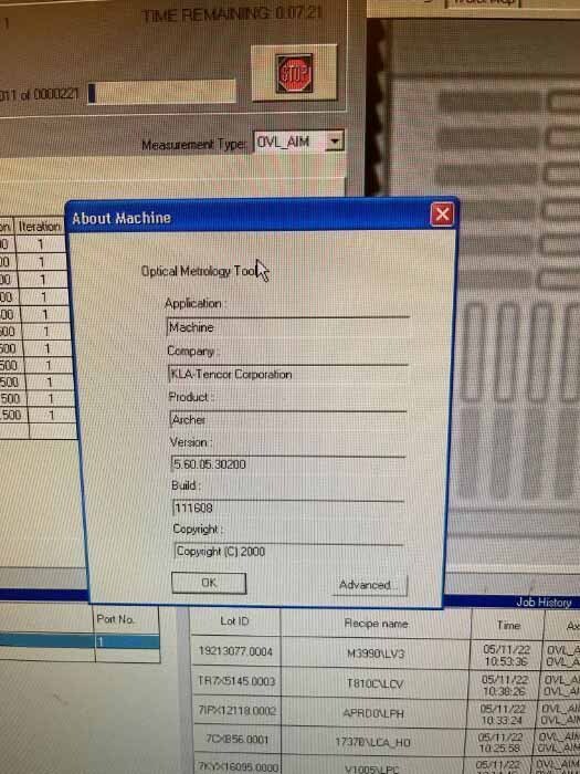 KLA / TENCOR (KT) Archer AIM+ 用 待售的 價格 #293607193, 2005 > 購買 from CAE