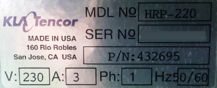 KLA / TENCOR HRP 220 Wafer Tester used for sale price #9072546 > buy ...