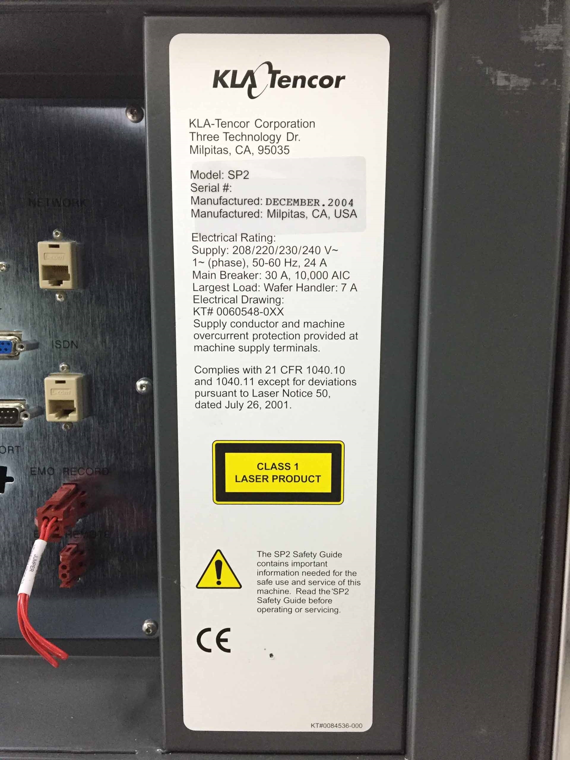 KLA / TENCOR Surfscan SP2 已使用的 待售 价格 #9260809, 2004 > 买 从 CAE