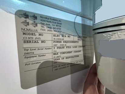 LAM RESEARCH / NOVELLUS Concept 3 Speed Reactor used for sale price ...