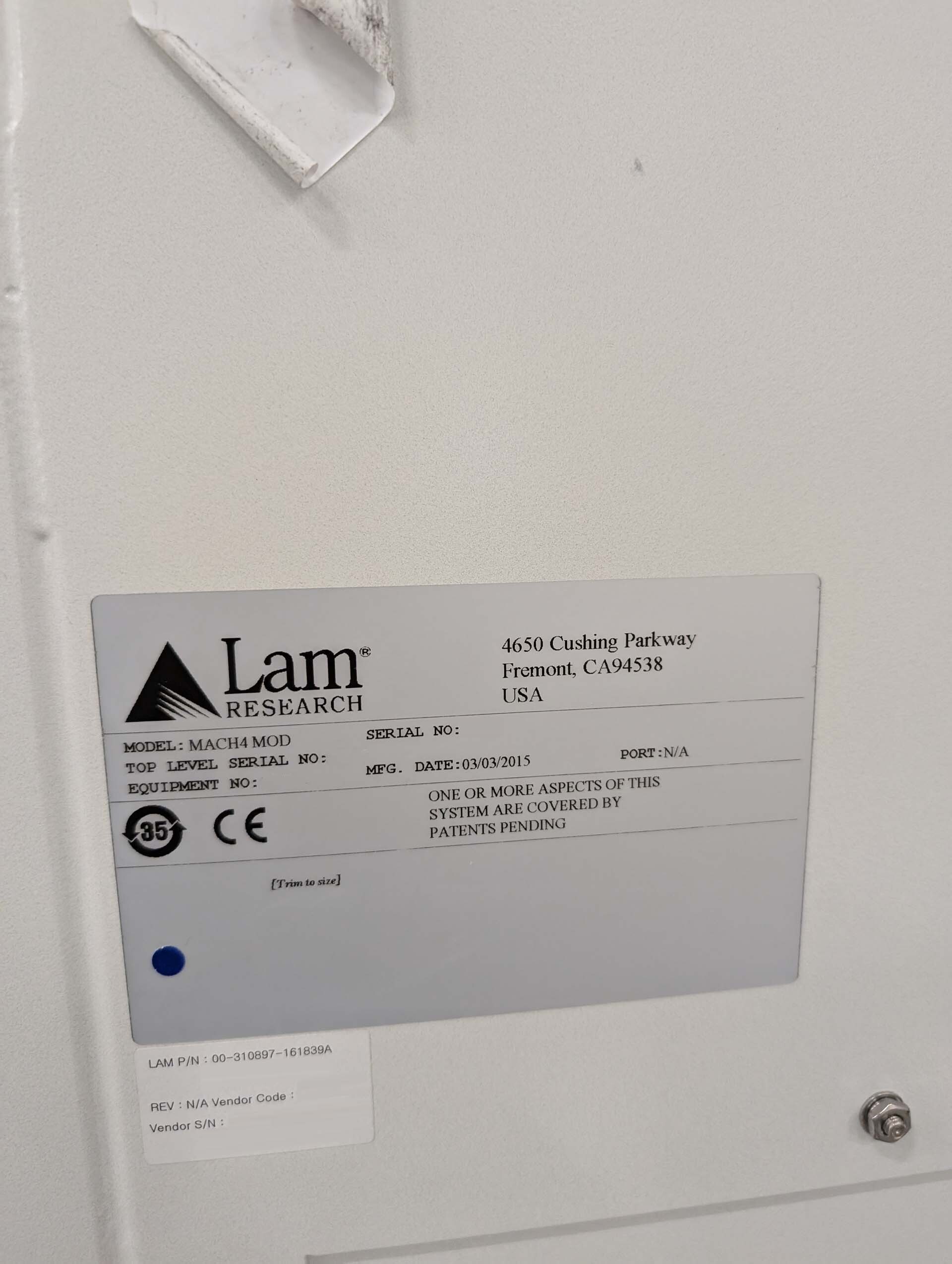 LAM RESEARCH / NOVELLUS Vector Extreme Etcher / Asher used for sale ...