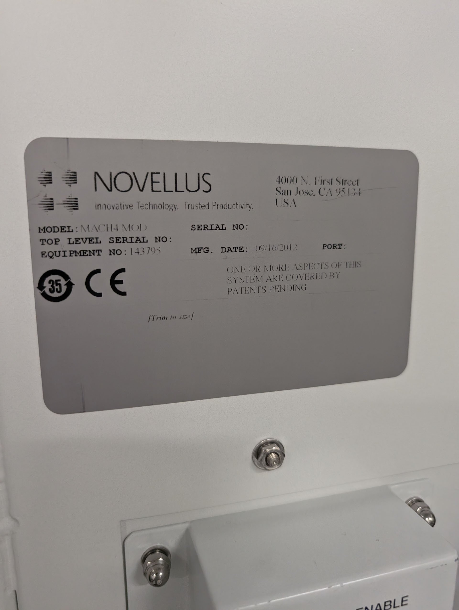 LAM RESEARCH / NOVELLUS Vector Extreme Etcher / Asher used for sale ...