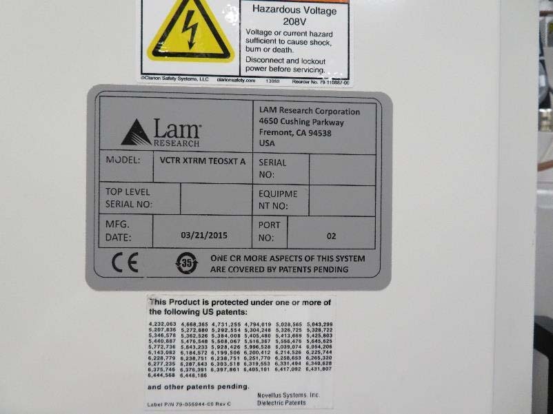 LAM RESEARCH / NOVELLUS Vector Extreme Etcher / Asher used for sale ...