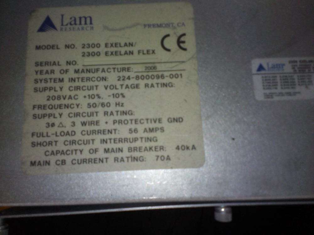 LAM RESEARCH 2300 Exelan Flex 에처/애셔 판매 가격 #9073281, 2006에 사용됨 > CAE에서 구매