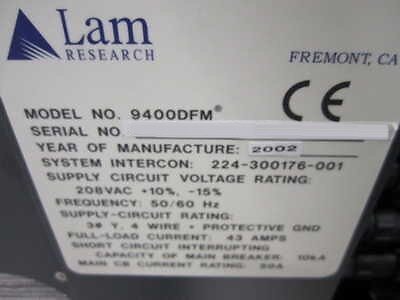 LAM RESEARCH Alliance 9400 DFM 에처/애셔 판매 가격 #9067204, 2002에 사용됨 > CAE에서 구매