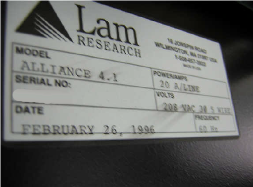 LAM RESEARCH Alliance A4 TCP 9100 蝕刻機/ 光阻清洗機 用於銷售價格 #170463, 1996 > 從 ...