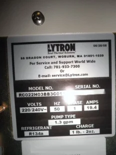 LYTRON HT Chiller used for sale price #196108 > buy from CAE