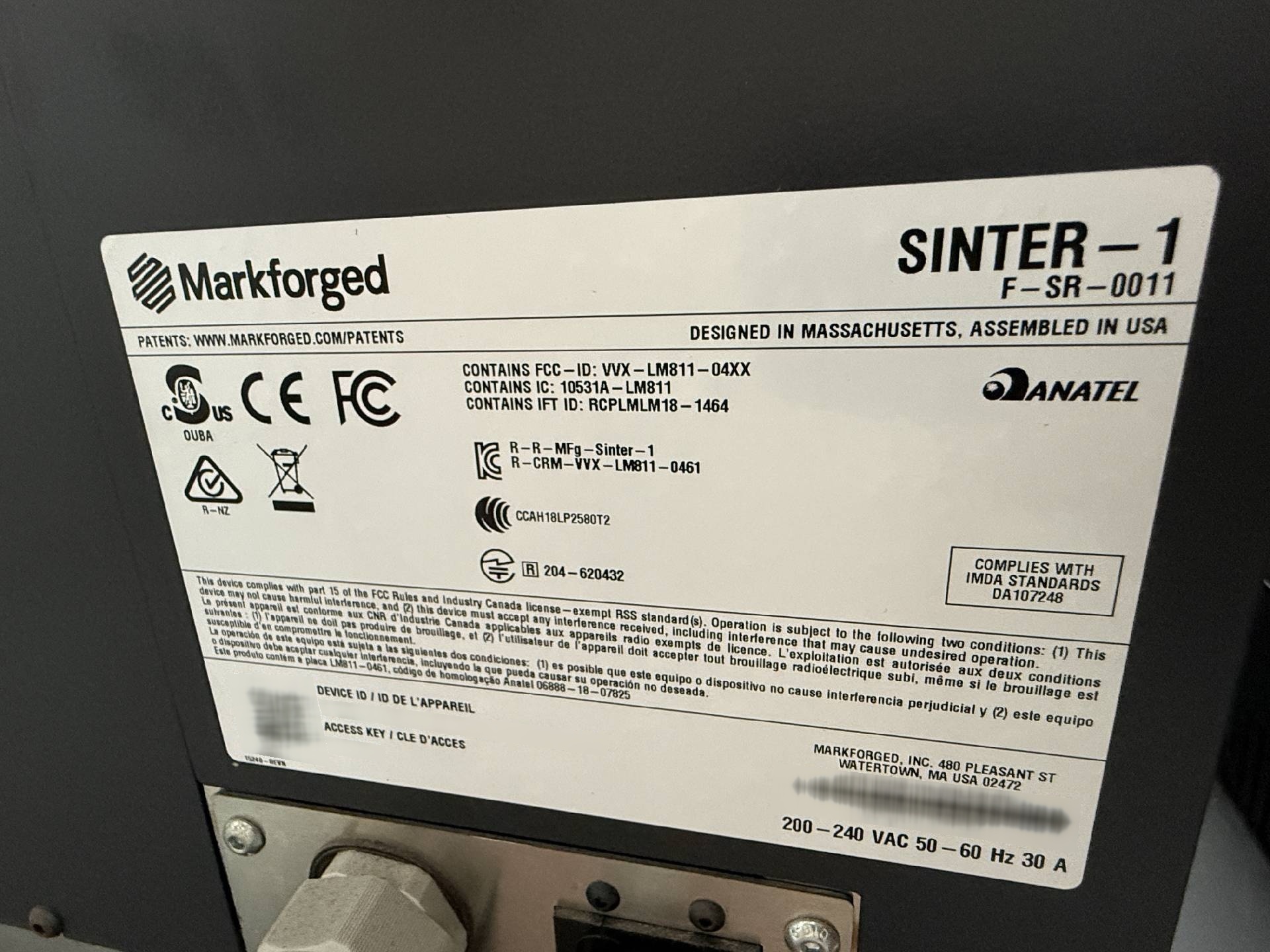 MARKFORGED Sinter 1 Lab Equipment used for sale price #293805601 > buy ...