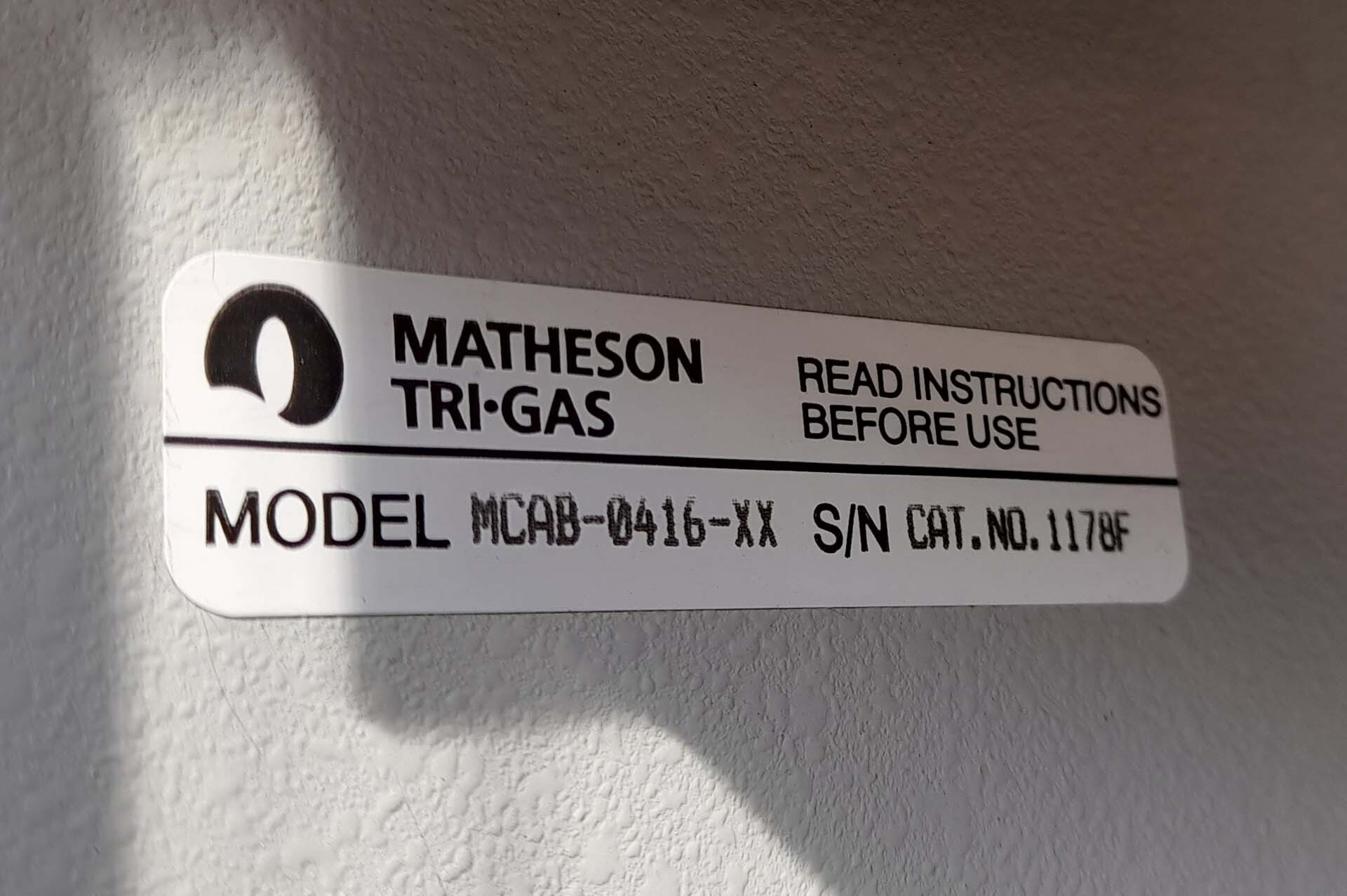 MATHESON / SEMI-GAS SYSTEMS MCAB-0416-XX Gas Cabinet used for sale ...