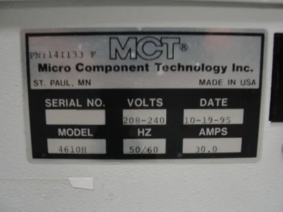 MCT 4610H Handler used for sale price #199017, 1995 > buy from CAE