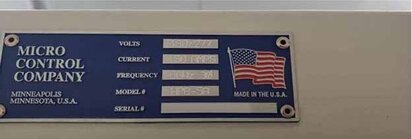 MICRO CONTROL COMPANY / MCC HPB-5A オーブン／炉 はセール価格 #9363889, 2005 で使用されてい ...