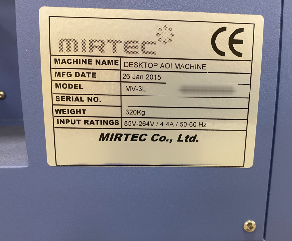 MIRTEC MV-3L used for sale price #293814445, 2015 > buy from CAE