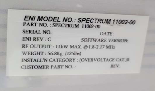 MKS / ENI Spectrum 11002-00 Used for sale price #293659361, 2008 > buy ...