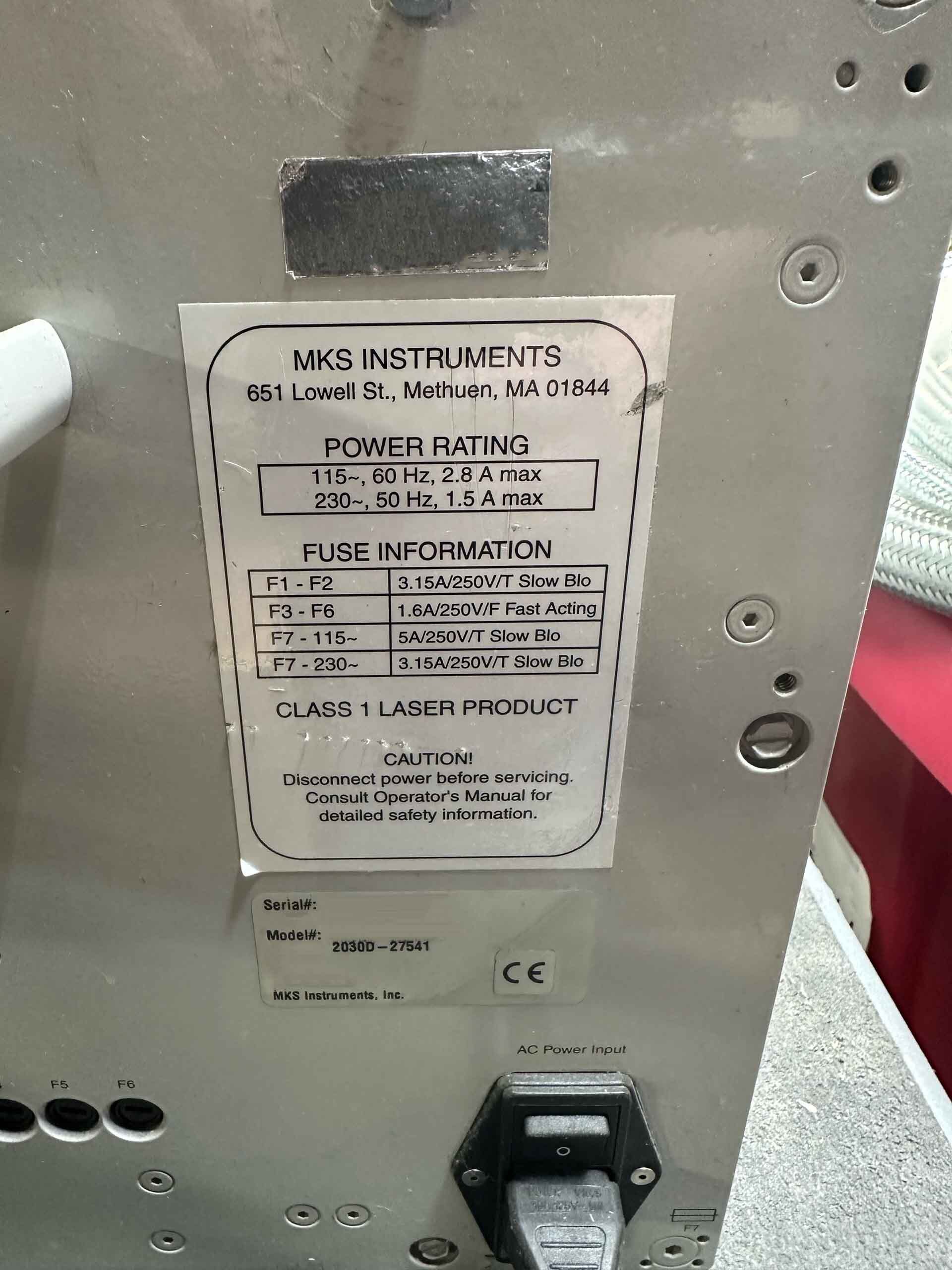MKS 2030D-27541 実験装置及び付属品 はセール価格 #293725142 で使用されています > CAE から購入