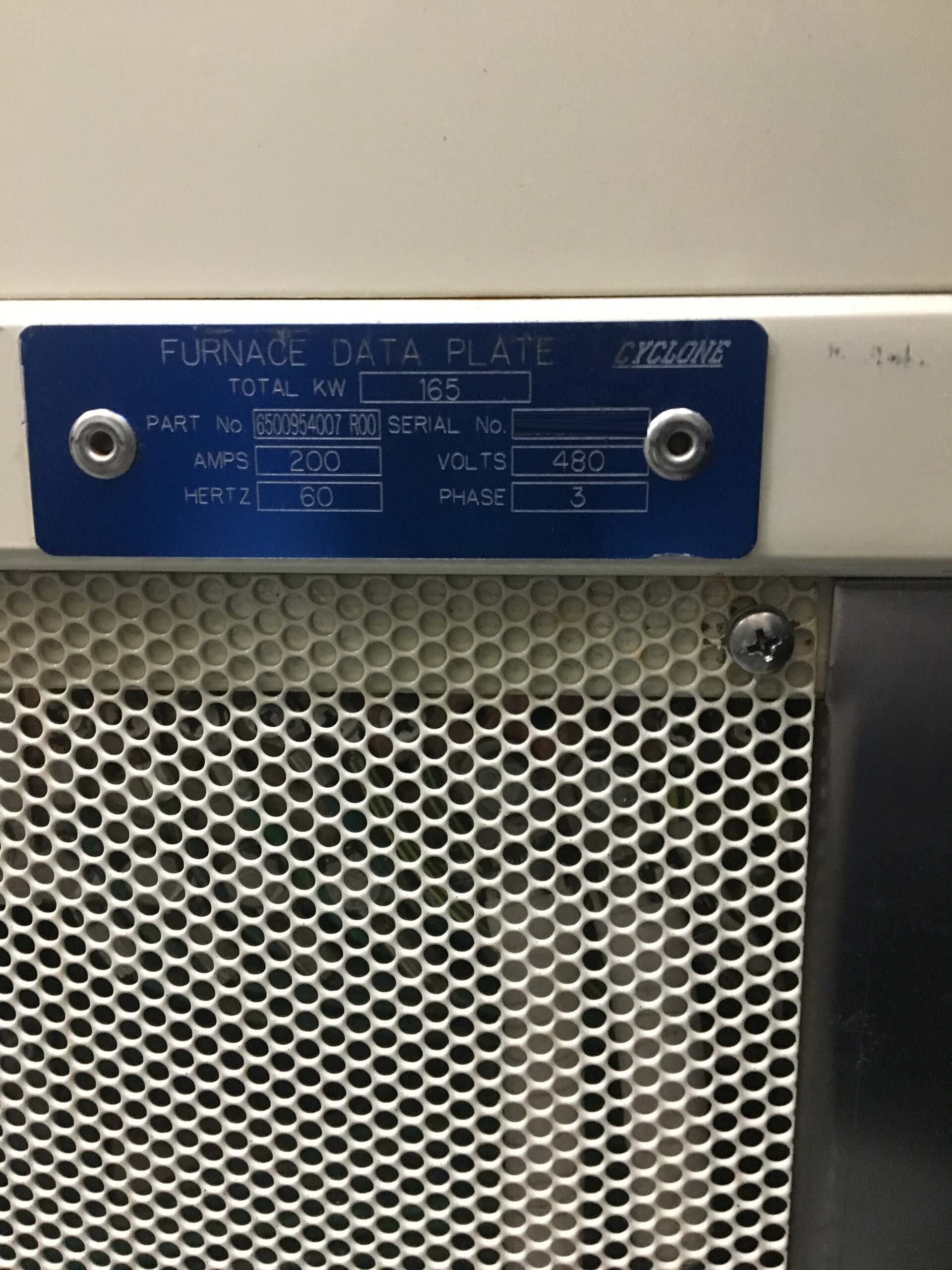 MRL Cyclone furnace Diffusion Furnace used for sale price #293770267 ...