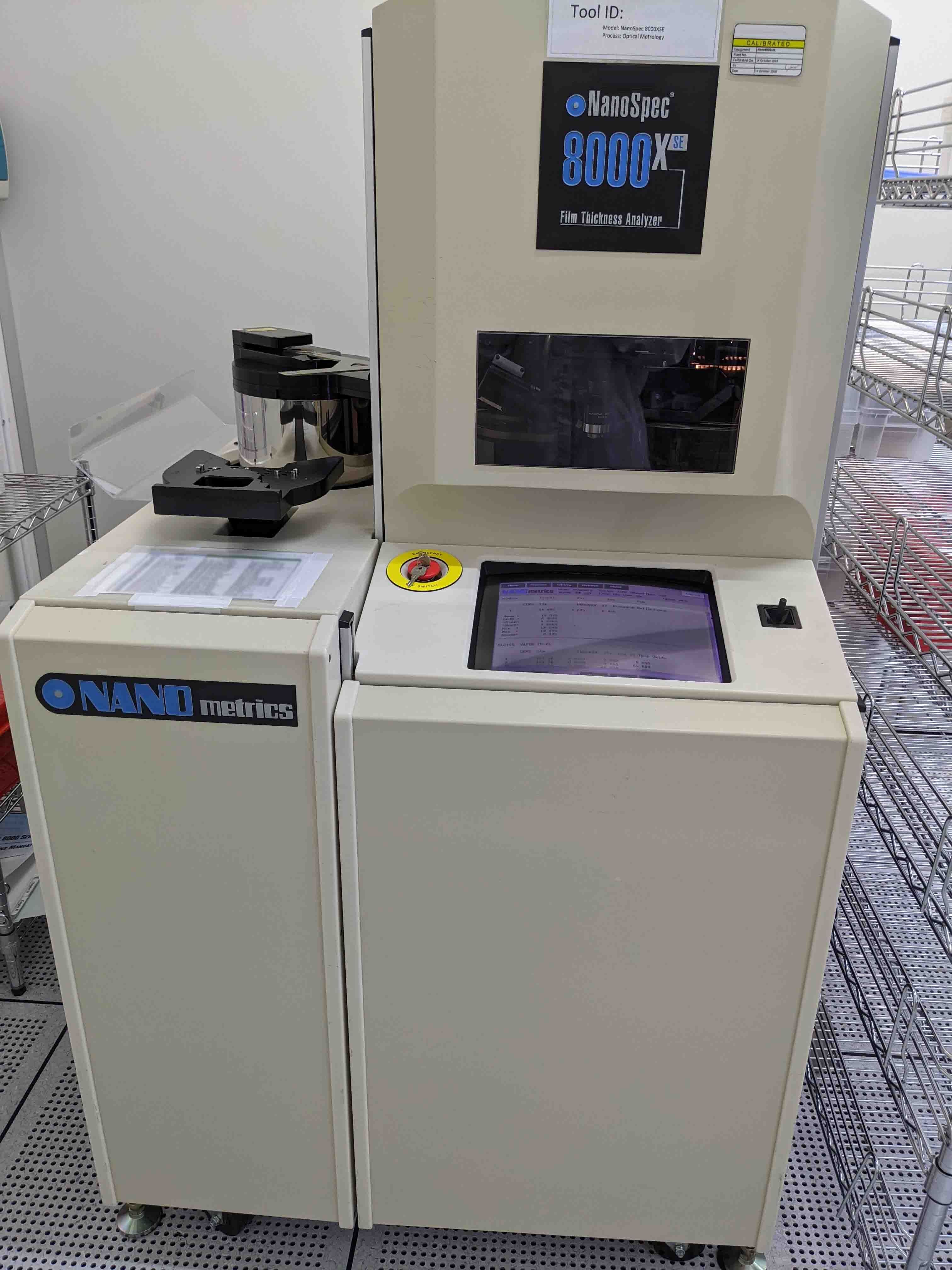 NANOMETRICS NanoSpec 8000X 마스크 & 웨이퍼 검사기 판매 가격 #9358014, 1999에 사용됨 ...