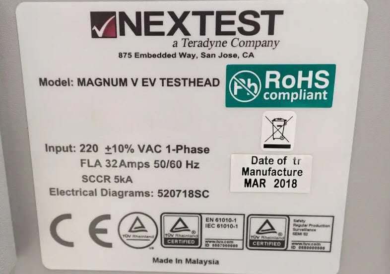 NEXTEST / TERADYNE Magnum V EV Final Testing Equipment used for sale ...