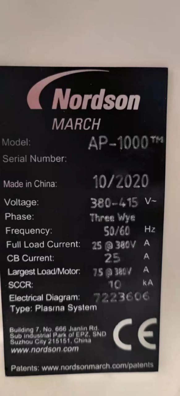 NORDSON MARCH AP-1000 사용됨 판매용 가격 #293616503, 2020 > 구매 로부터 CAE