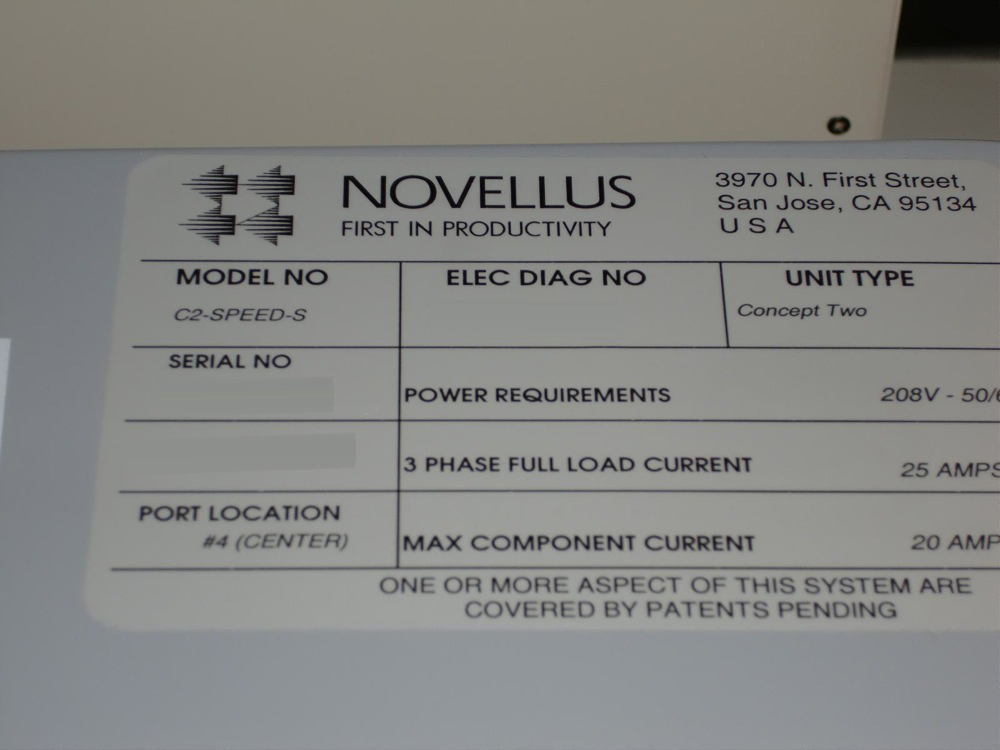 NOVELLUS CONCEPT 2 Speed-S Reactor used for sale price #182970, 2003 ...